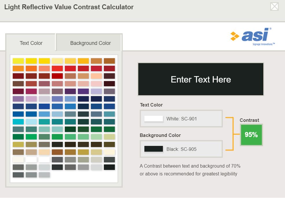 LRV Calculator - ASI Signage